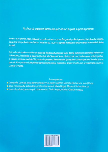Atlas geografic pentru micul explorator clasa IV-a pret 16 lei